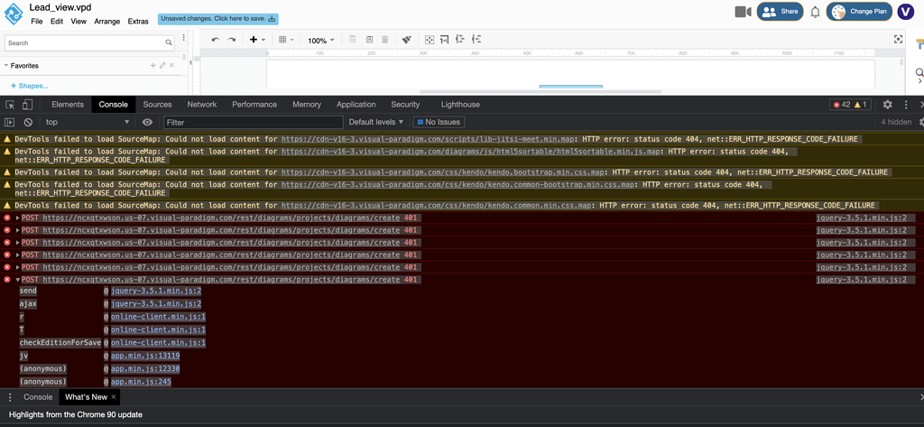 Can´t save or export - Bug Reports - Discuss the Visual Paradigm