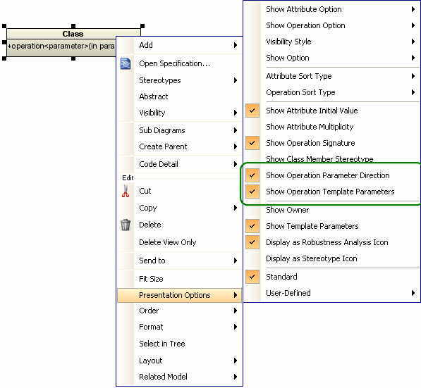 Class Diagram Operation Parameters In Out Inout And Templates 